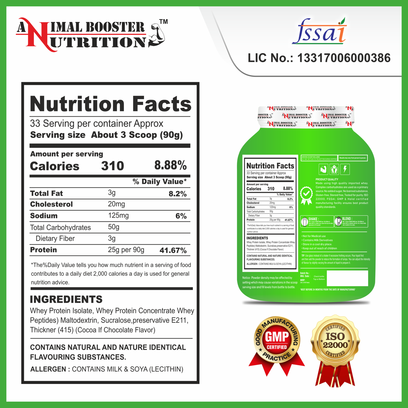 Animal Booster Nutrition | Maha Mass | Muscle Mass Gainer | Chocolate ...